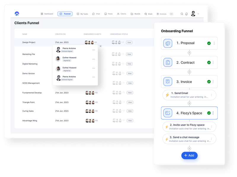 Flozy, a super-app for anyone with clients.