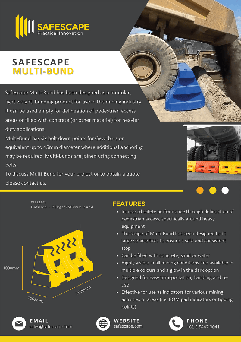 Multi-Bund Lightweight Bunding Solution for Mining | Safescape