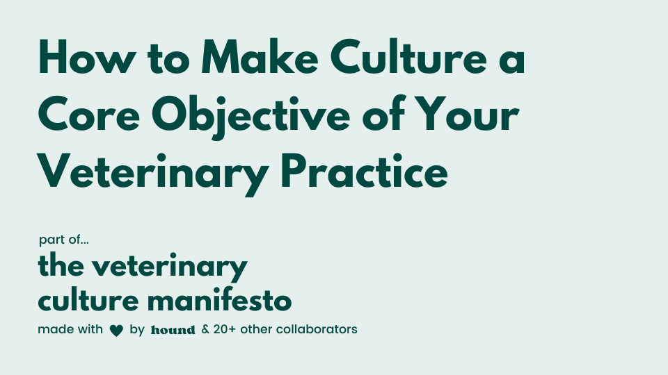 How to Champion Culture as a Core Objective in Vet Med | hound