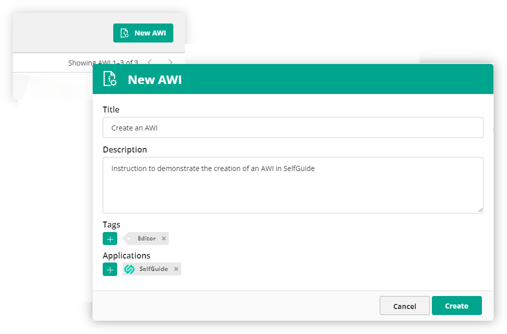 Getting started: Create an Instruction | SelfGuide