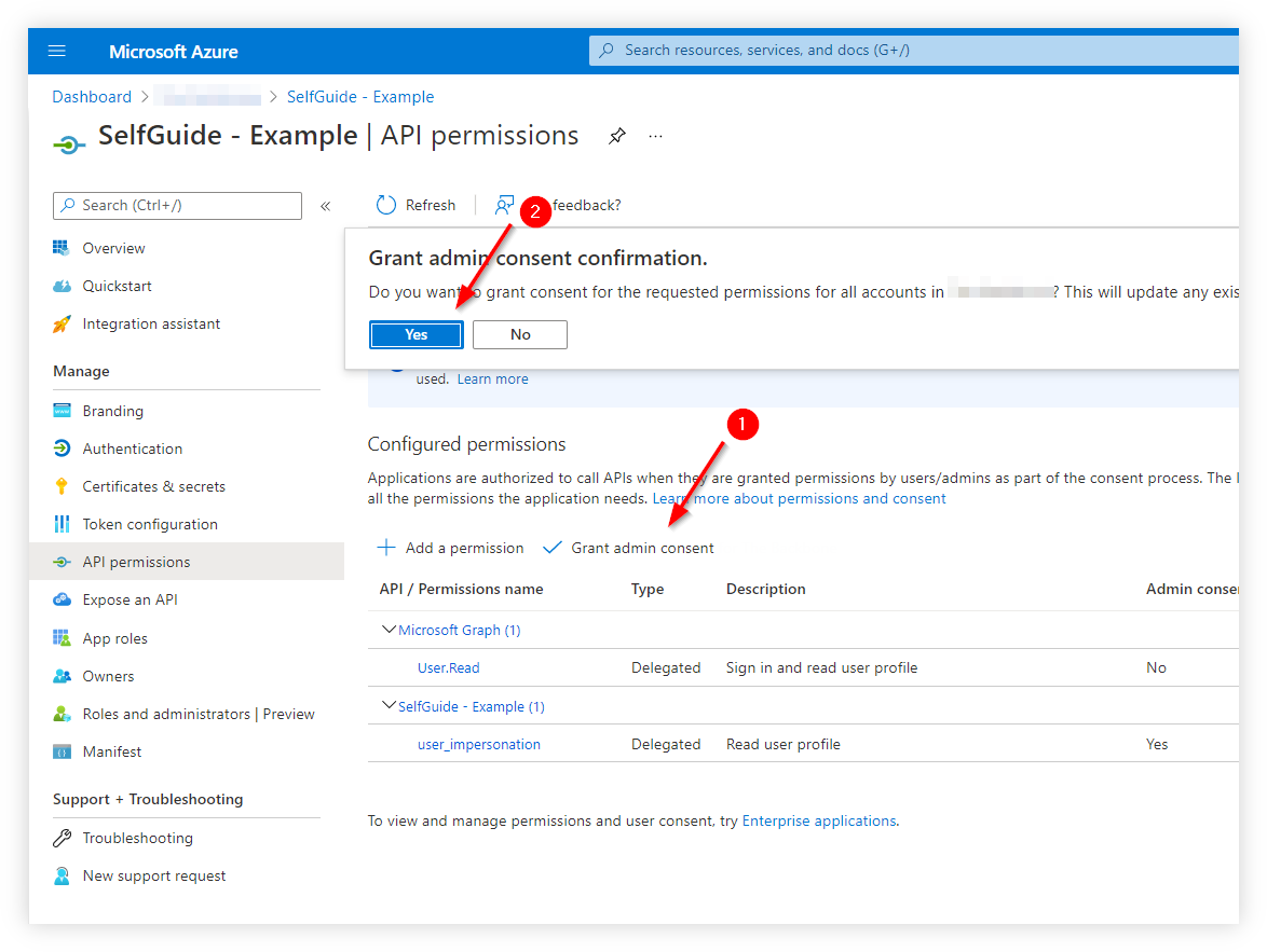 Prepare Azure AD integration | Integrations | SelfGuide kb