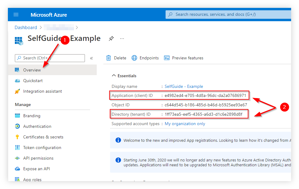 Prepare Azure AD integration | Integrations | SelfGuide kb