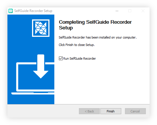 Recorder installation | Getting Started | SelfGuide kb