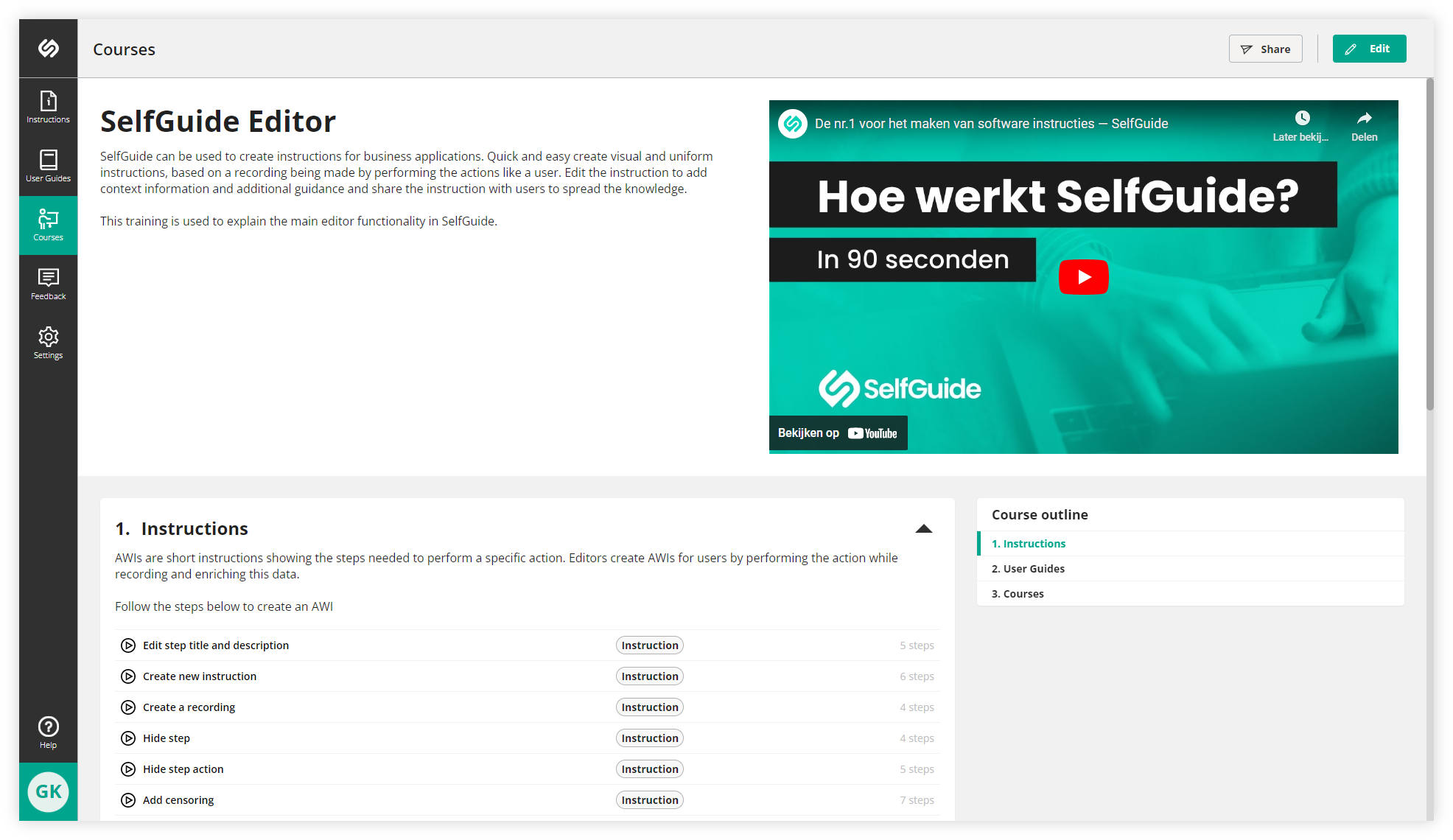 07/03 - Singe page course | Releases | SelfGuide kb