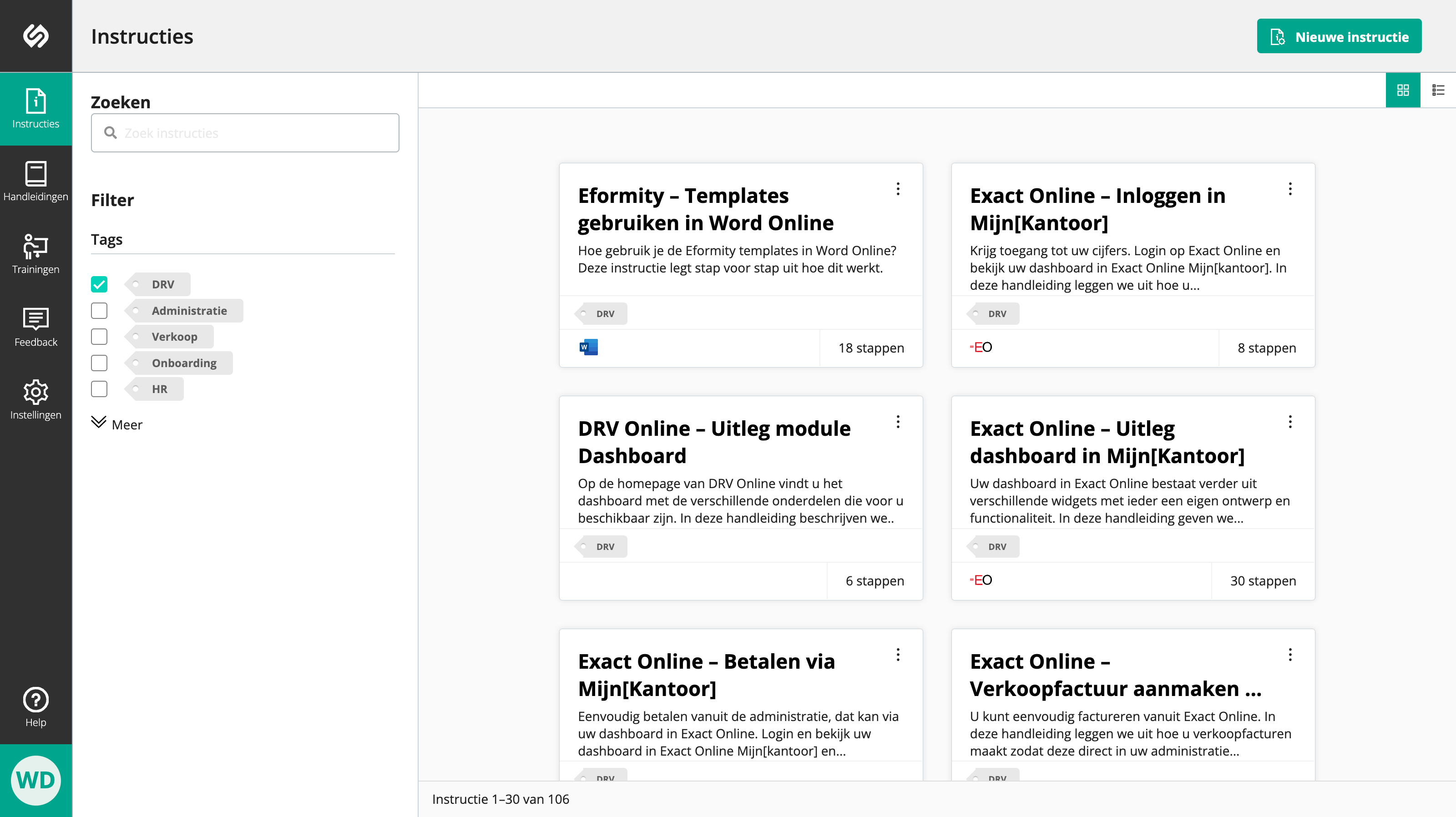 Klantportaal voorzien van instructies | SelfGuide