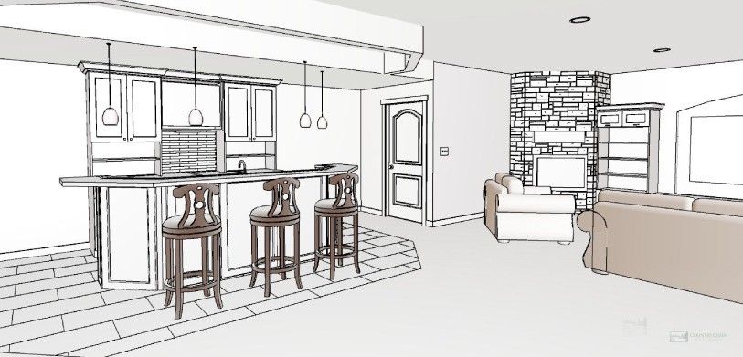 Basement Finishing or Remodeling by Country Creek Builders Lakeville