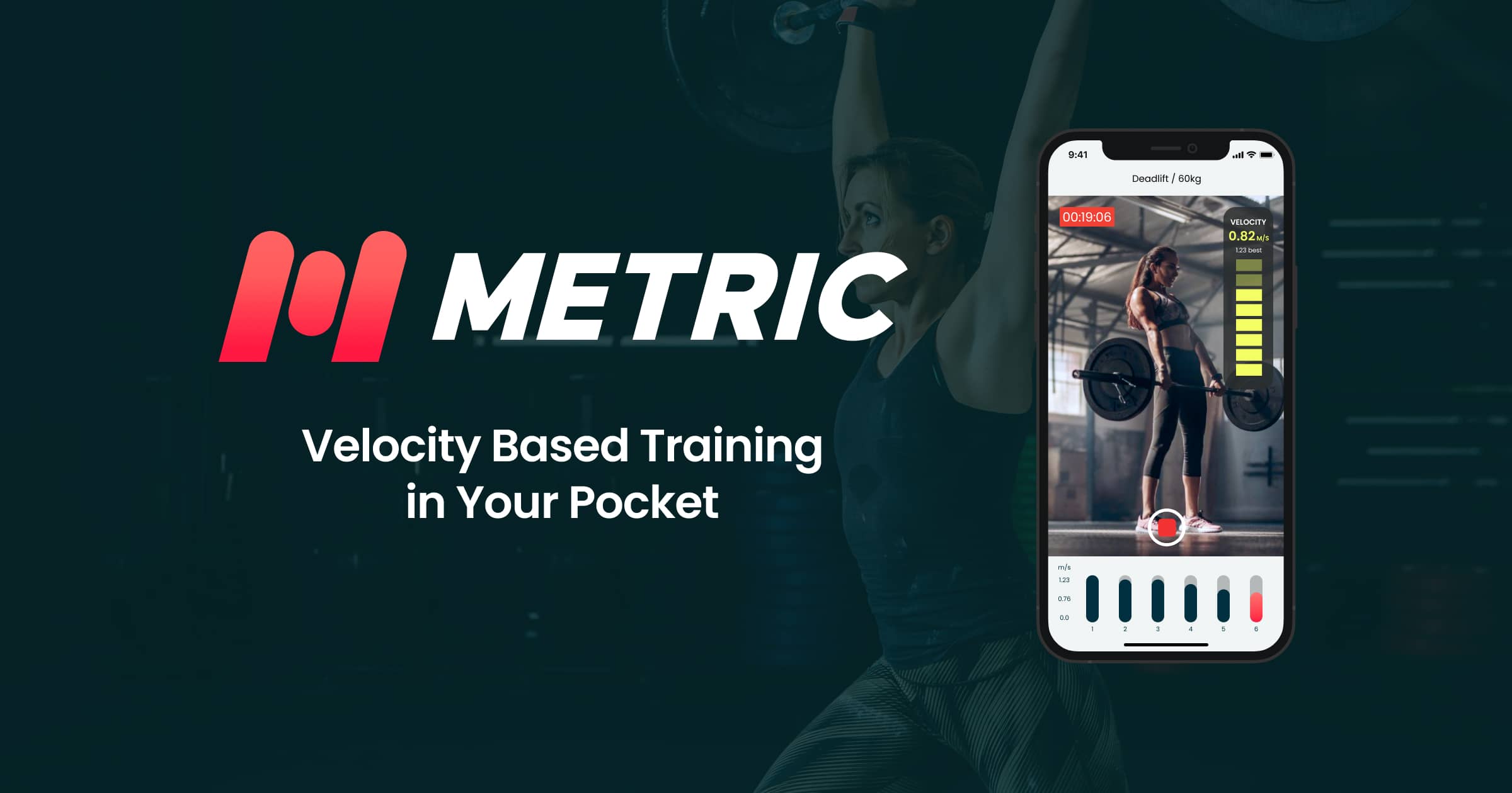 Metric VBT | Velocity Based Training app, track bar speed with your iPhone