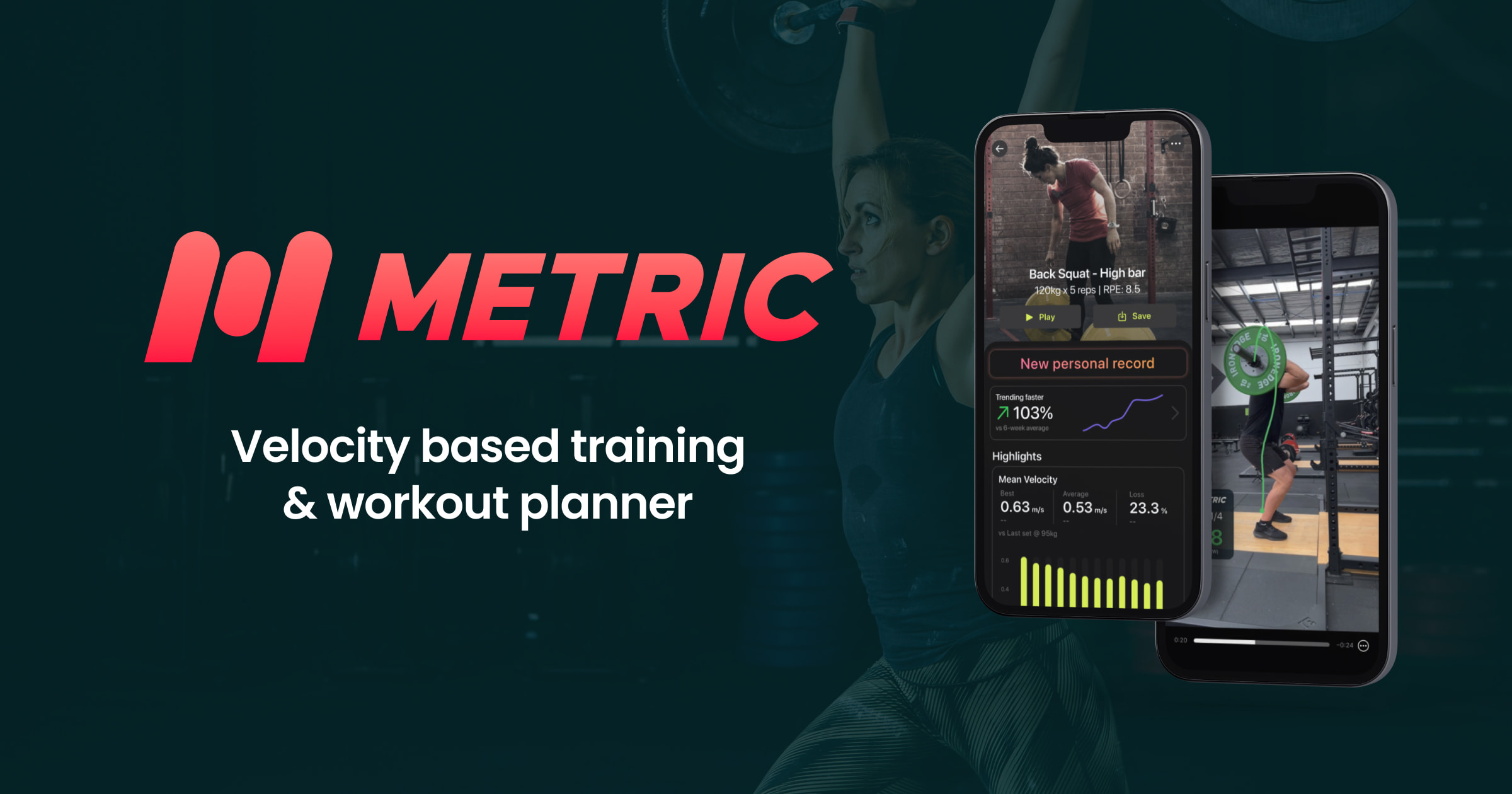 Metric VBT | Velocity Based Training app, track bar speed with your iPhone