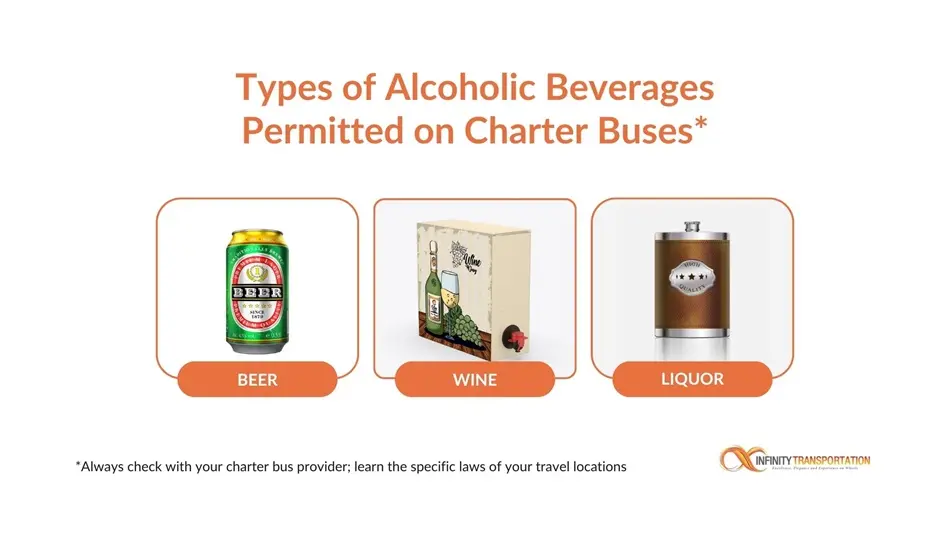 Can You Drink on a Charter Bus | Infinity Transportation | Infinity ...