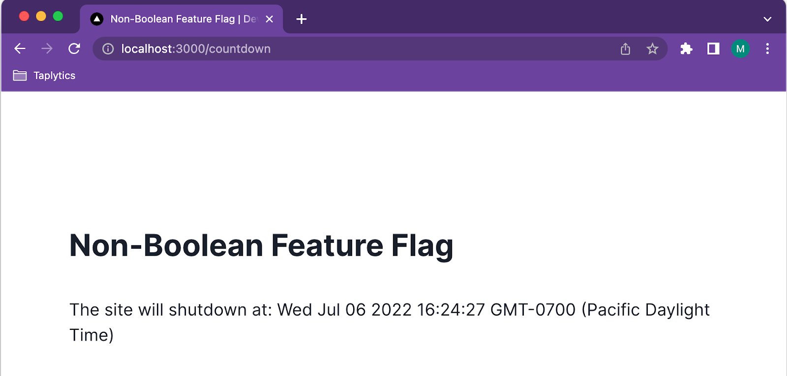 Using Non-Boolean Feature Flags