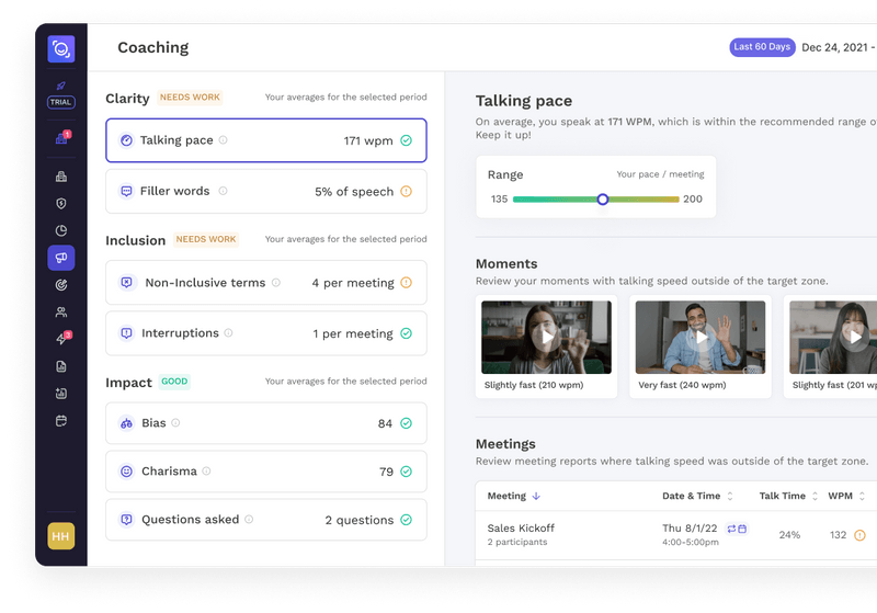 Coaching: Your personal AI Speaker Coach