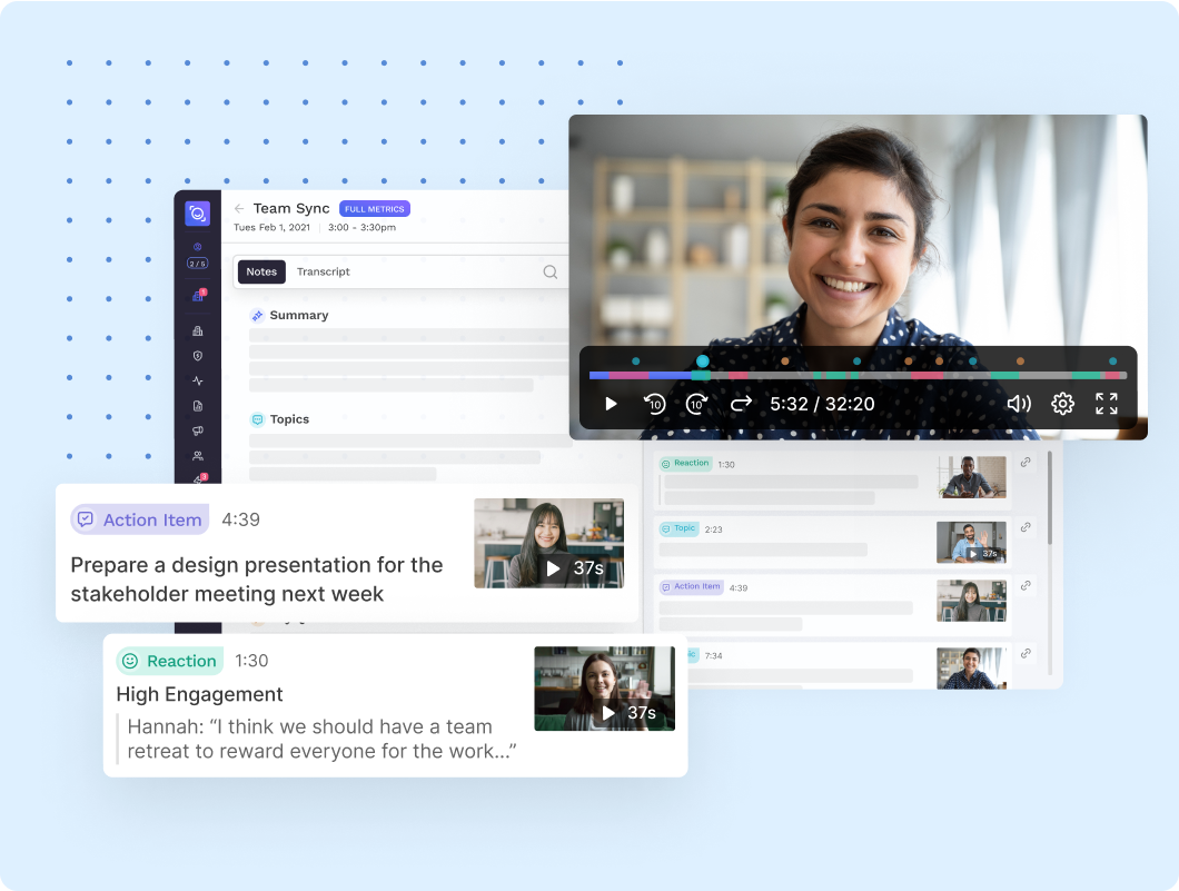 Meeting Summaries, Transcript, Video Playback, and Real-Time Insights ...