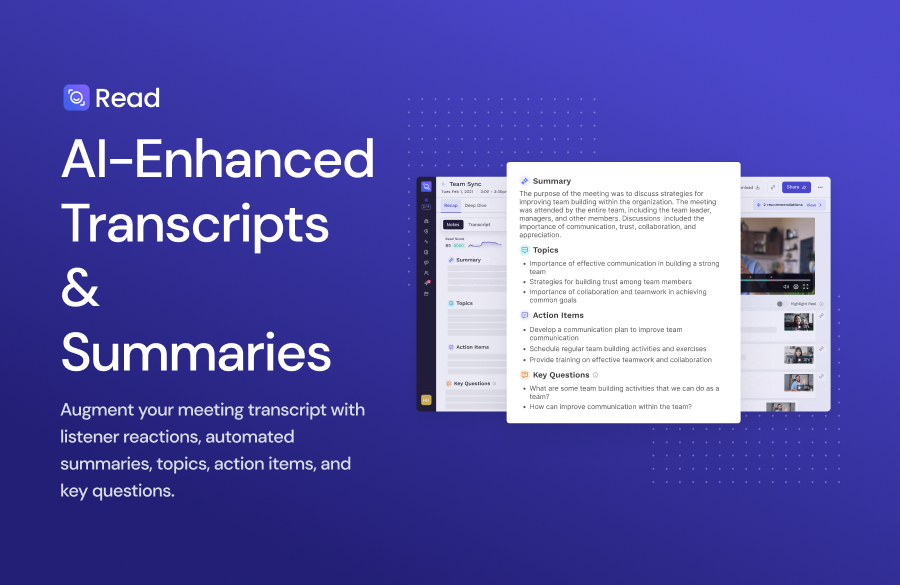 Transcription 2.0 - Transcripts with Reactions | Read