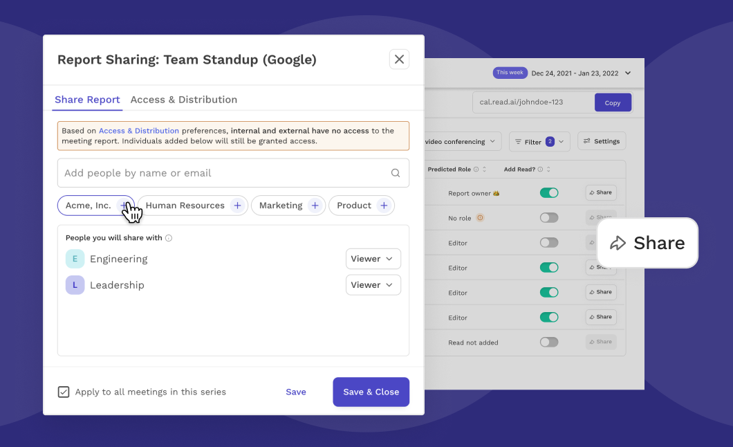 How does sharing upcoming meetings from the Calendar page work? – Read ...
