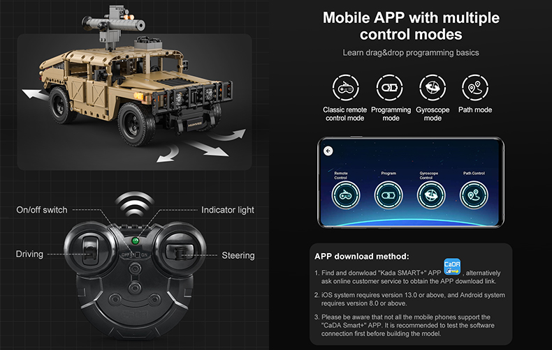 Humvee C51202W | CaDA Bricks