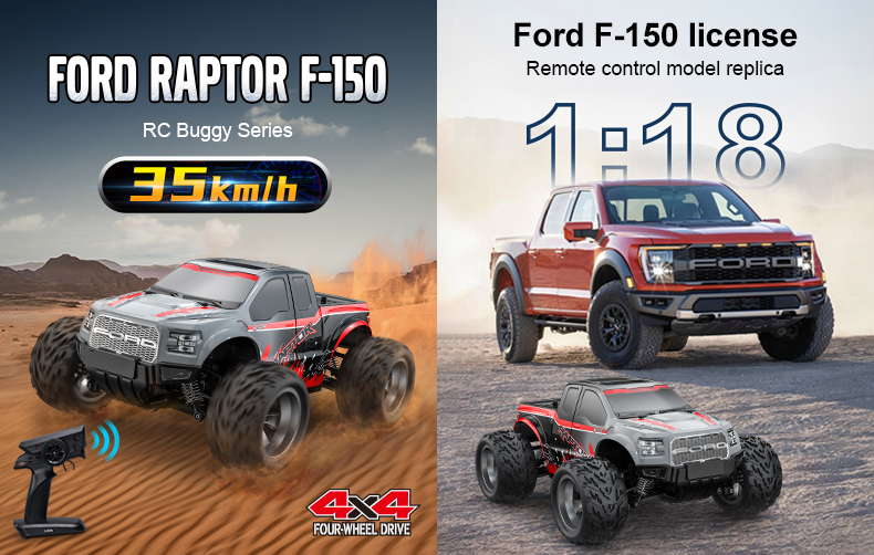 Ford Raptor F-150 RC Buggy 1/18 scale | Double E Toys