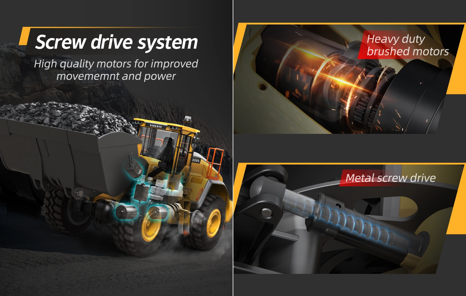 Volvo L260H Remote Control Wheel Loader | Double E Hobby