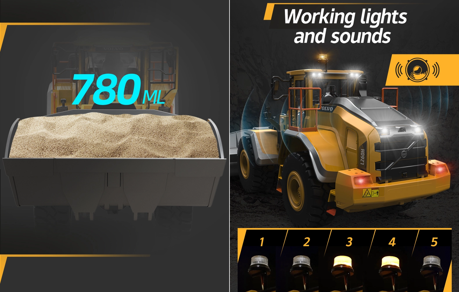 Volvo L260H Remote Control Wheel Loader | Double E Hobby