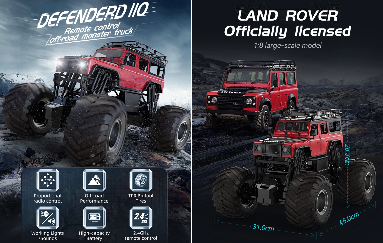 Bigfoot Land Rover Defender | Double E Toys