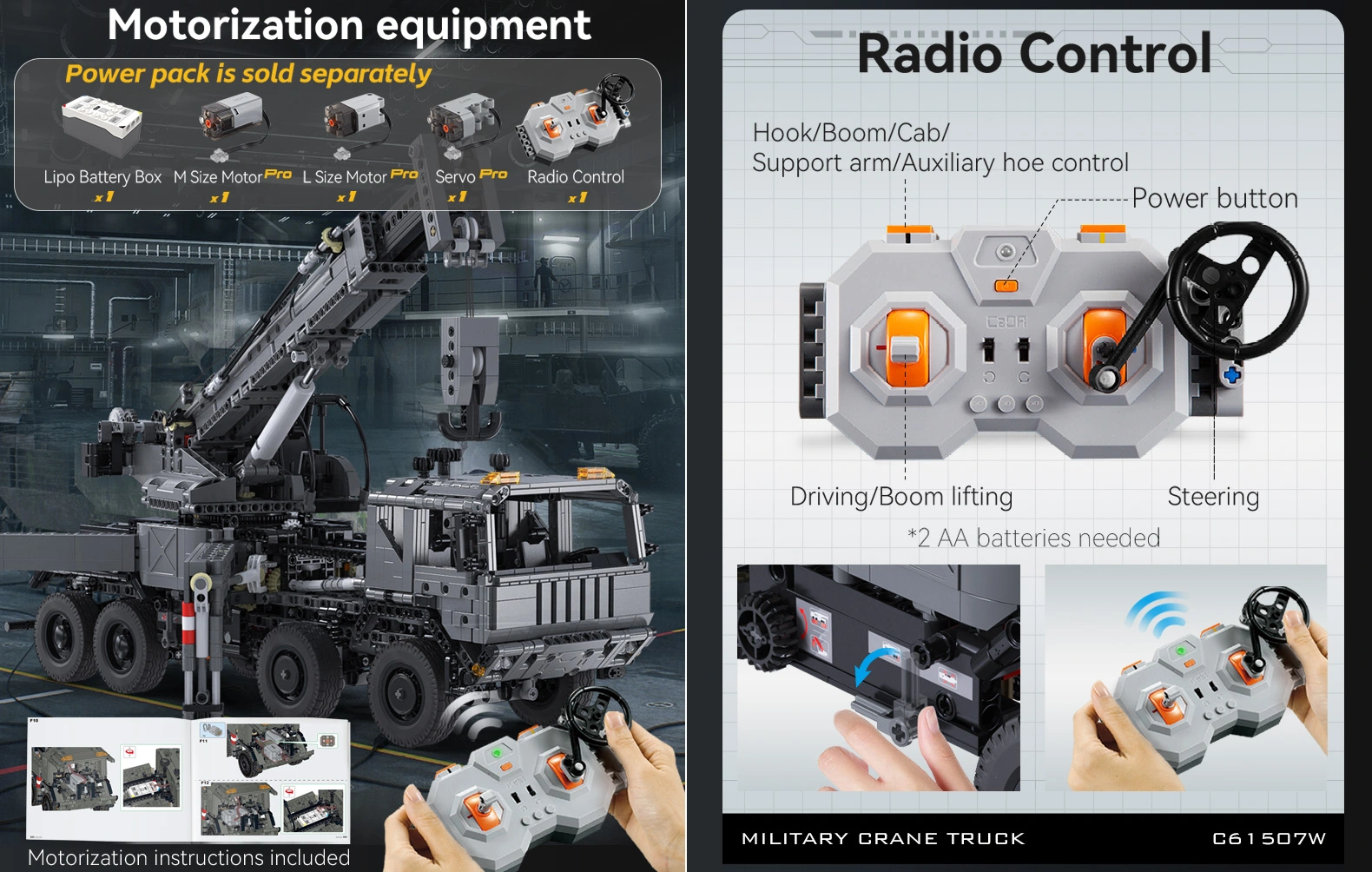 Military Crane Truck | CaDA Bricks