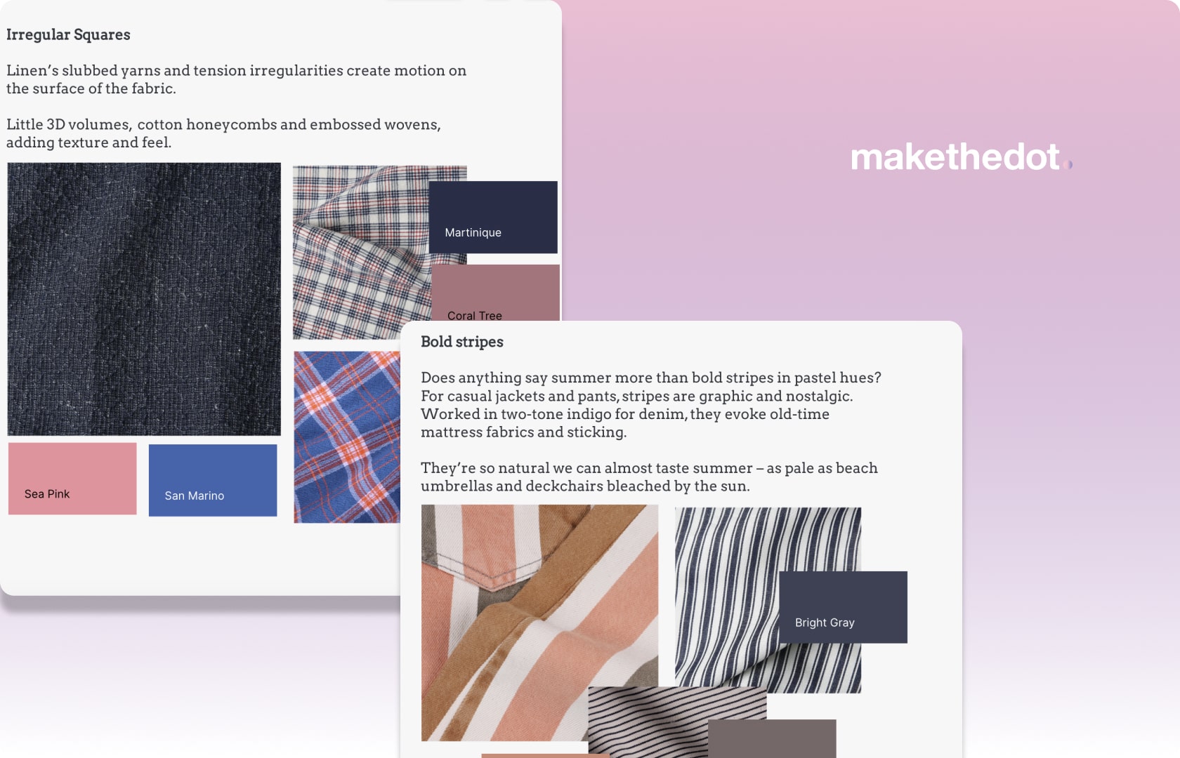 Casual fabric trends for Spring/Summer 2023