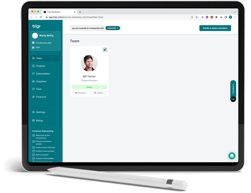 trigr: All-in-One Media Management | Projects, Budgets, Suppliers