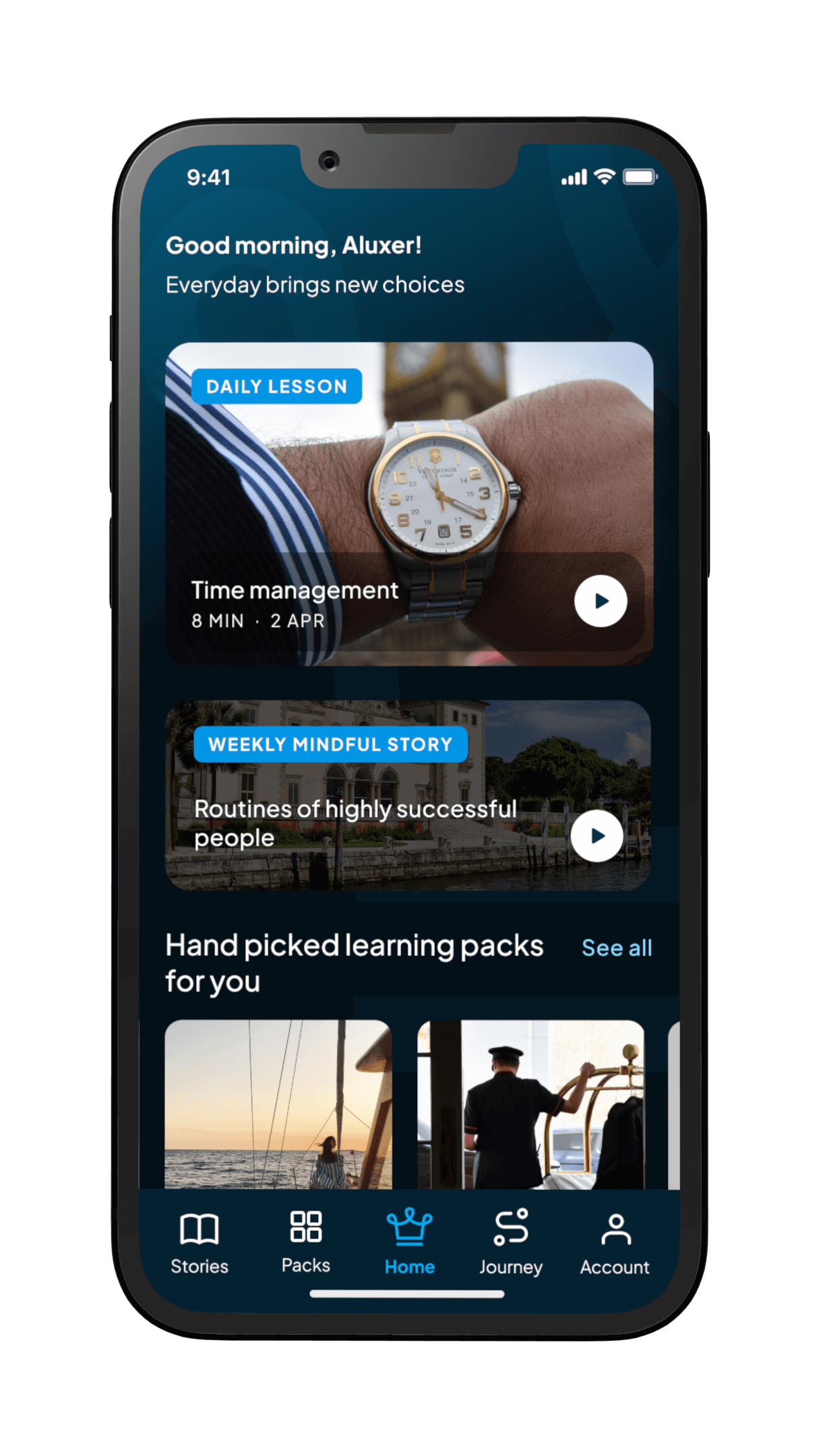 ALUX - Mobile learning experience for a truly good life