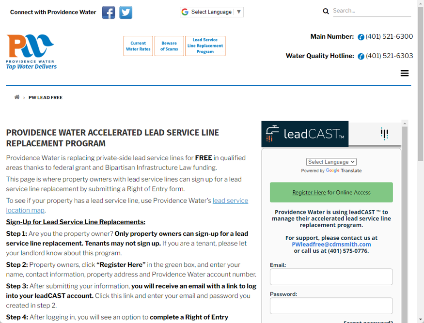 Lead & Copper Rule Communication Website