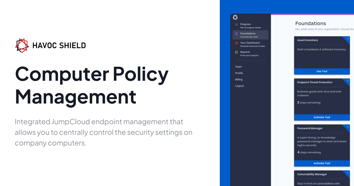 Computer Policy Management - Havoc Shield