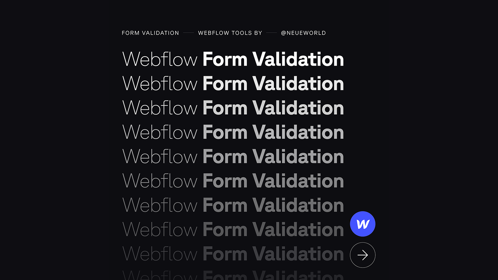 Form Validation - WebFlow Tools by Neue World