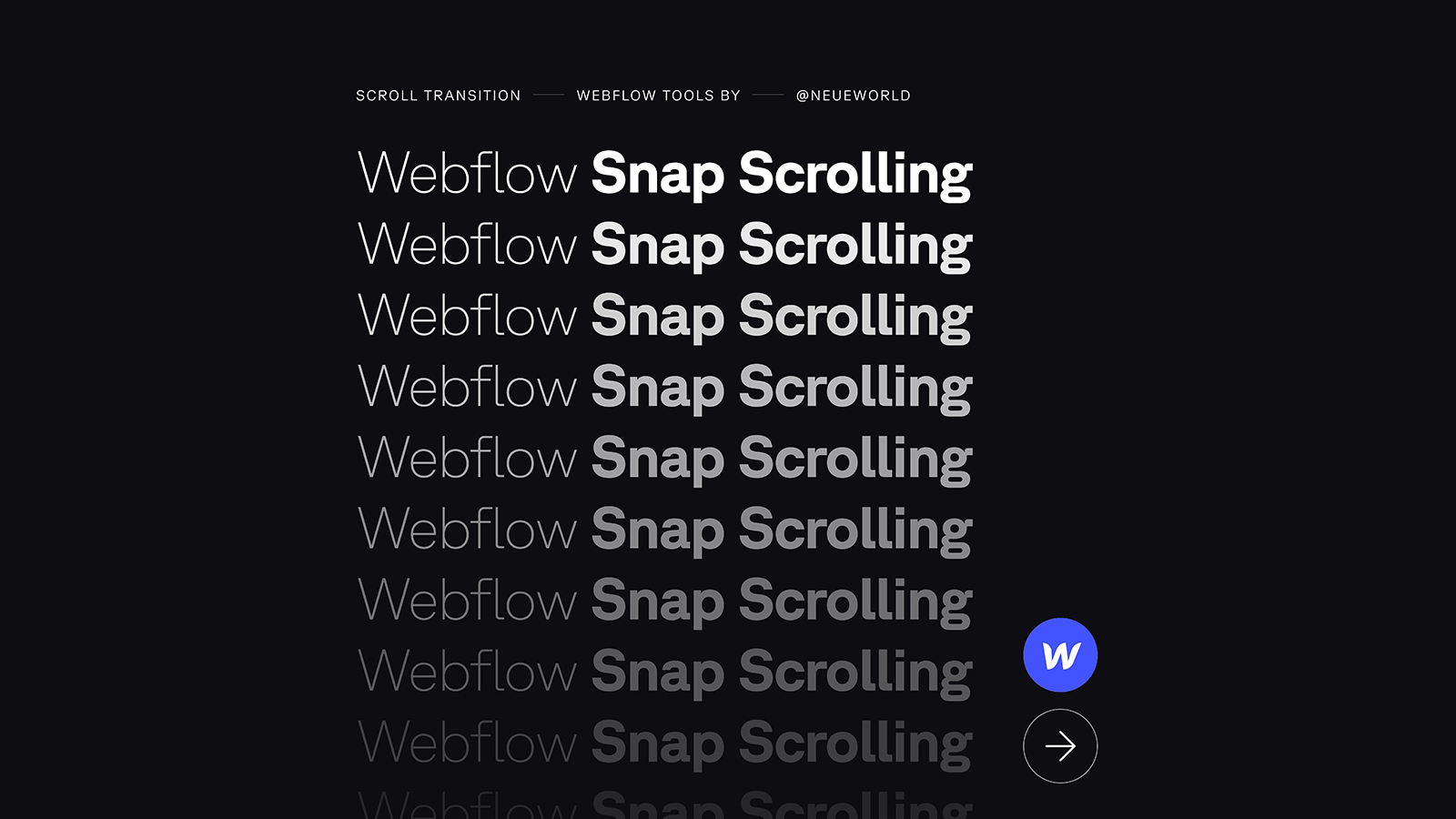 Snap Scrolling - WebFlow Tools by Neue World