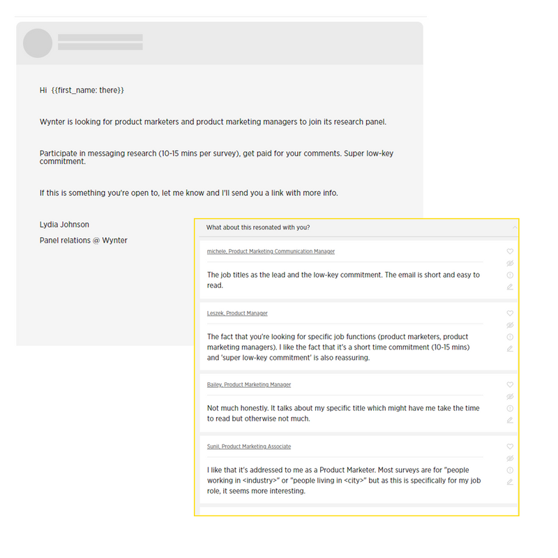 Wynter: B2B message testing platform
