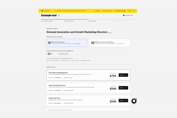 Value proposition testing - See which offer is most compelling.