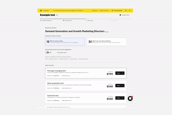 Wynter: B2B Message Testing Platform
