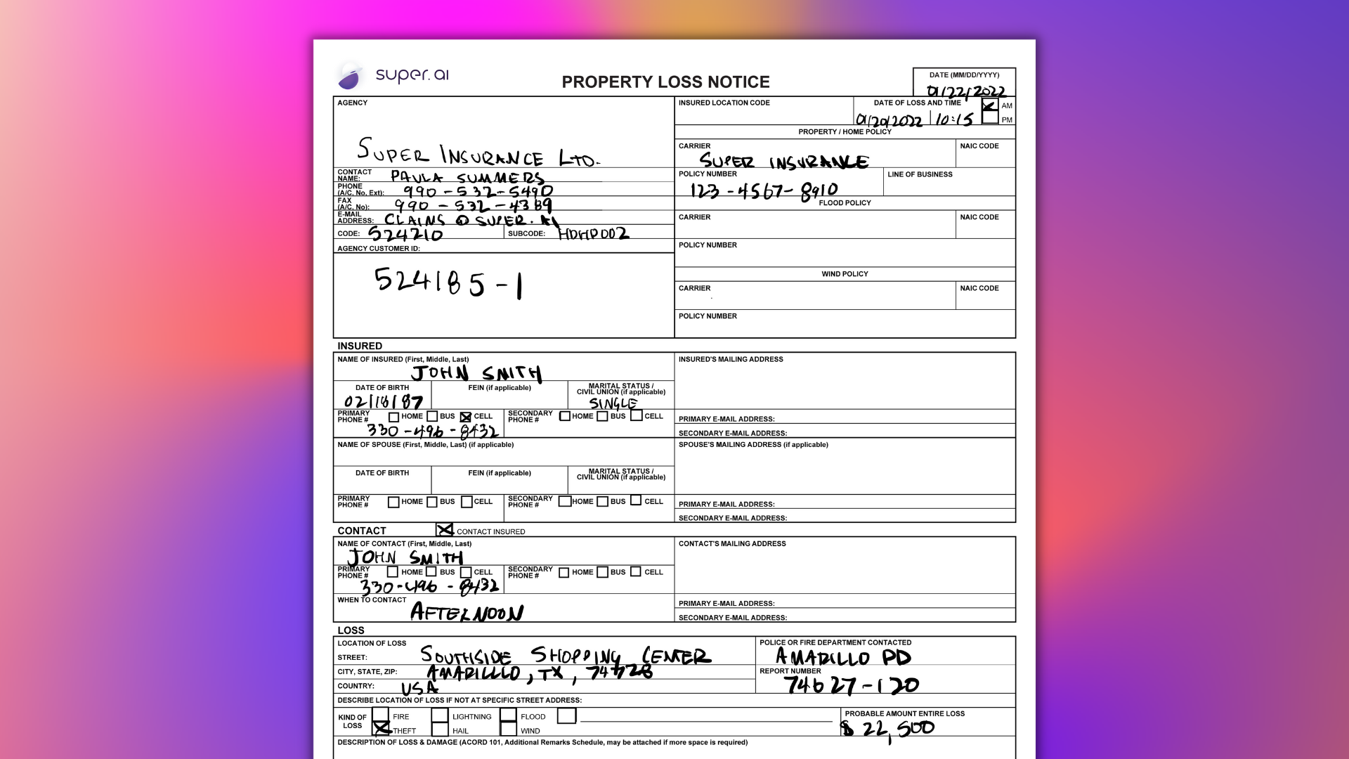 Automating FNOL Report Processing for a Large U.S. Auto Insurance ...