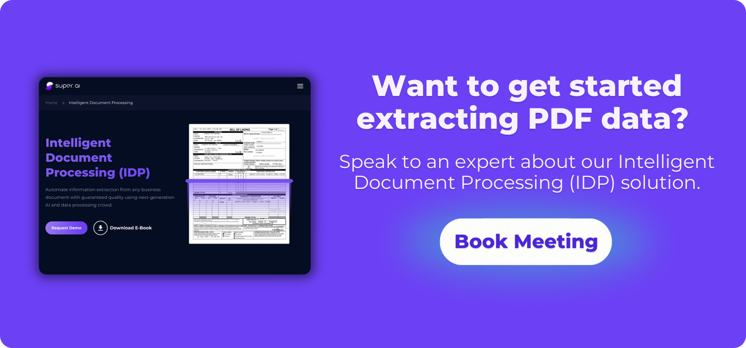 Efficiently Extracting Data from PDFs | super.AI