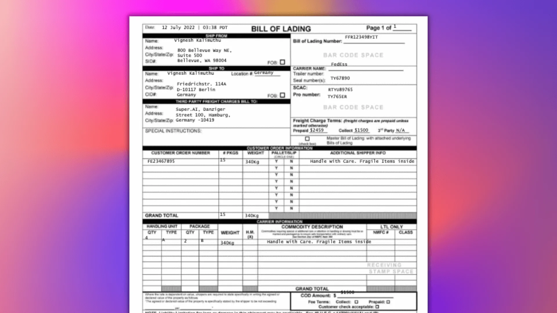 Automating Straight Bill of Lading (BoL) Document Processing | super.AI ...