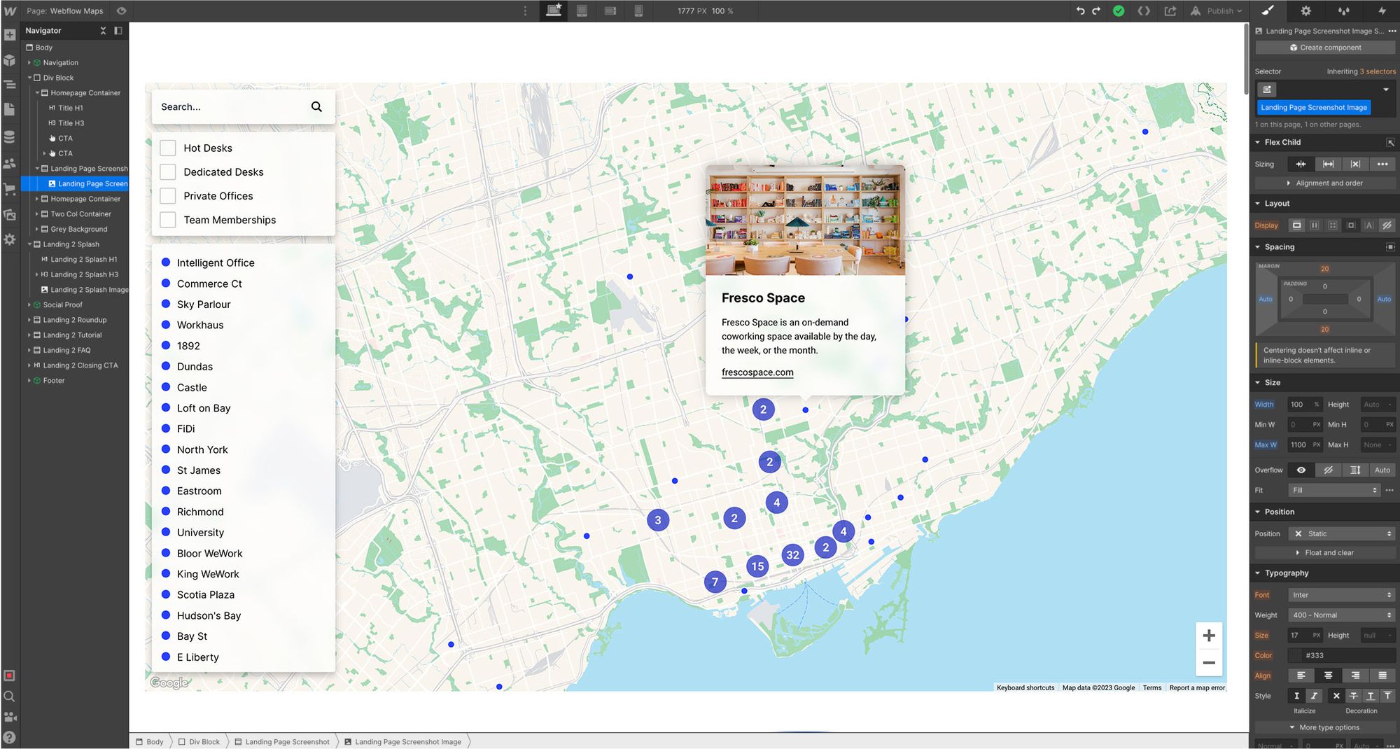 Create Custom Maps for Webflow | Atlist