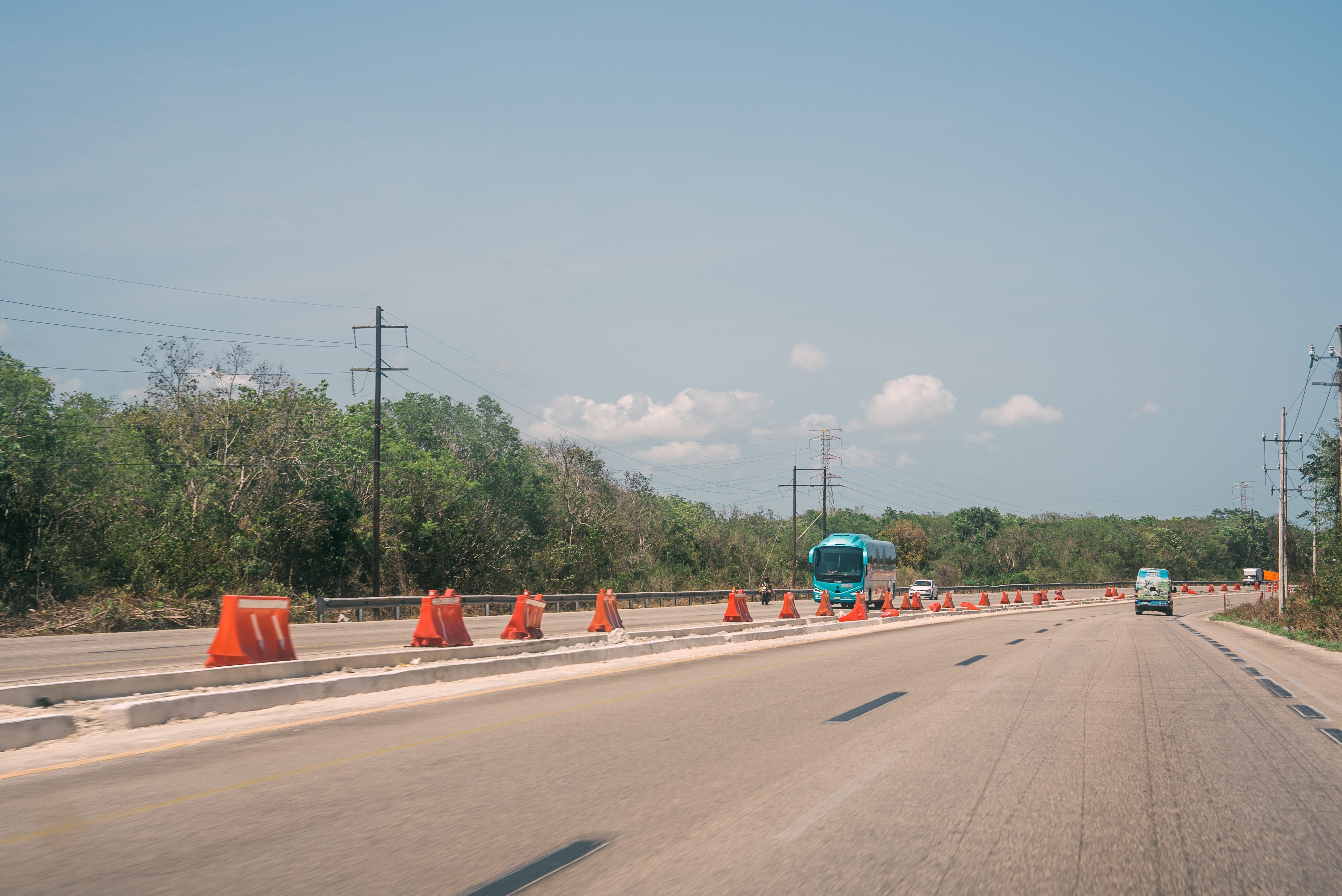 Driving from Cancún to Tulum, Mexico