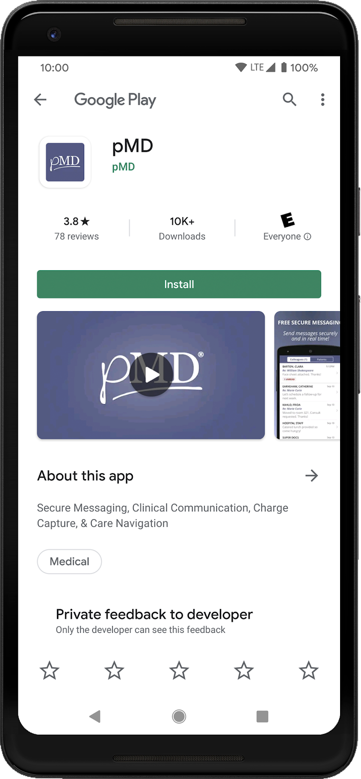 Telehealth App for Patients | pMD