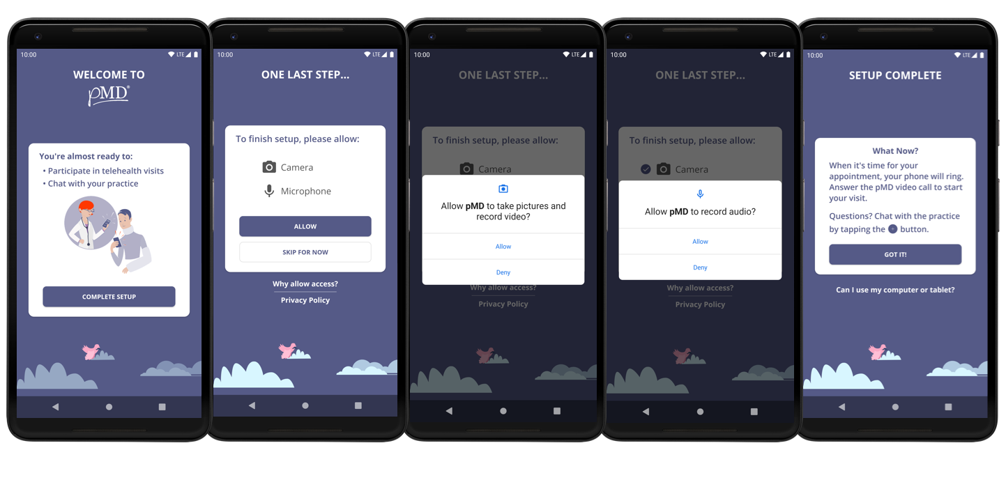 Telehealth App for Patients | pMD