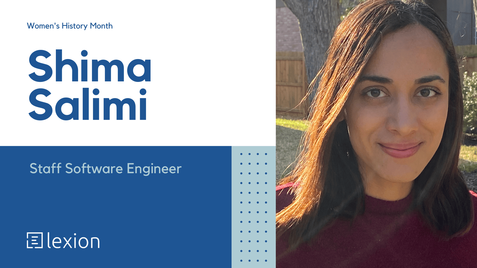 Women's History Month: Meet Shima Salimi - Lexion