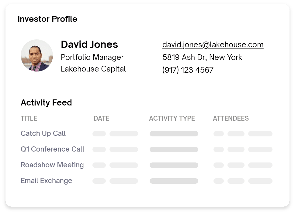 Investor Relations CRM & Engagement Tools