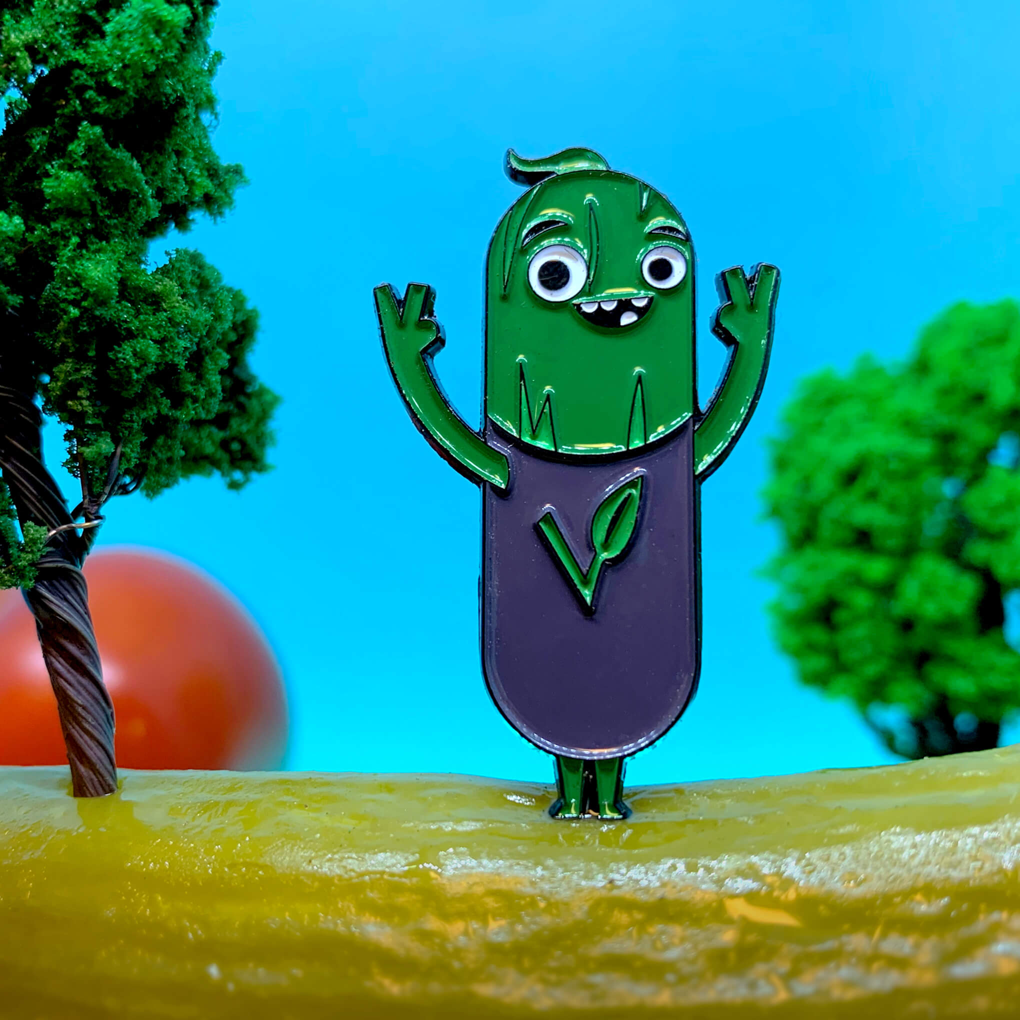 Enamel Pin - Cucumber