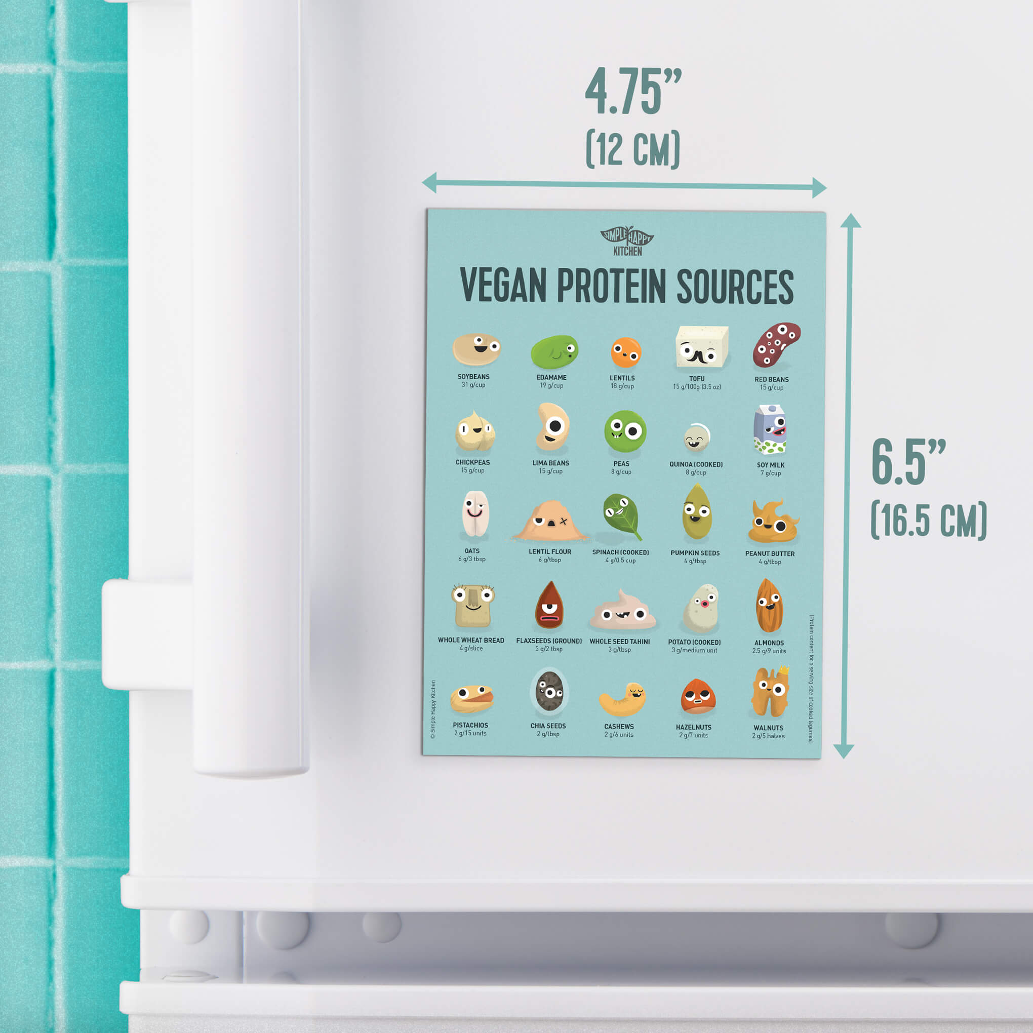 Vegan Fridge Magnet - Protein Sources