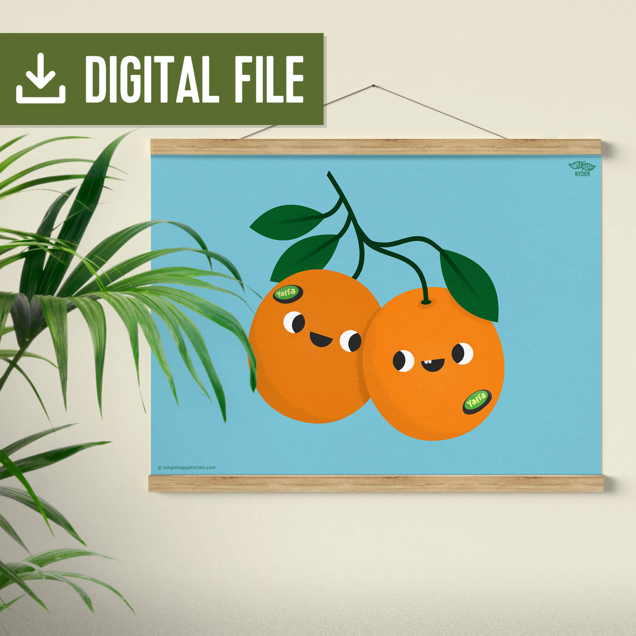 Orange & Orange - Digital Download Poster