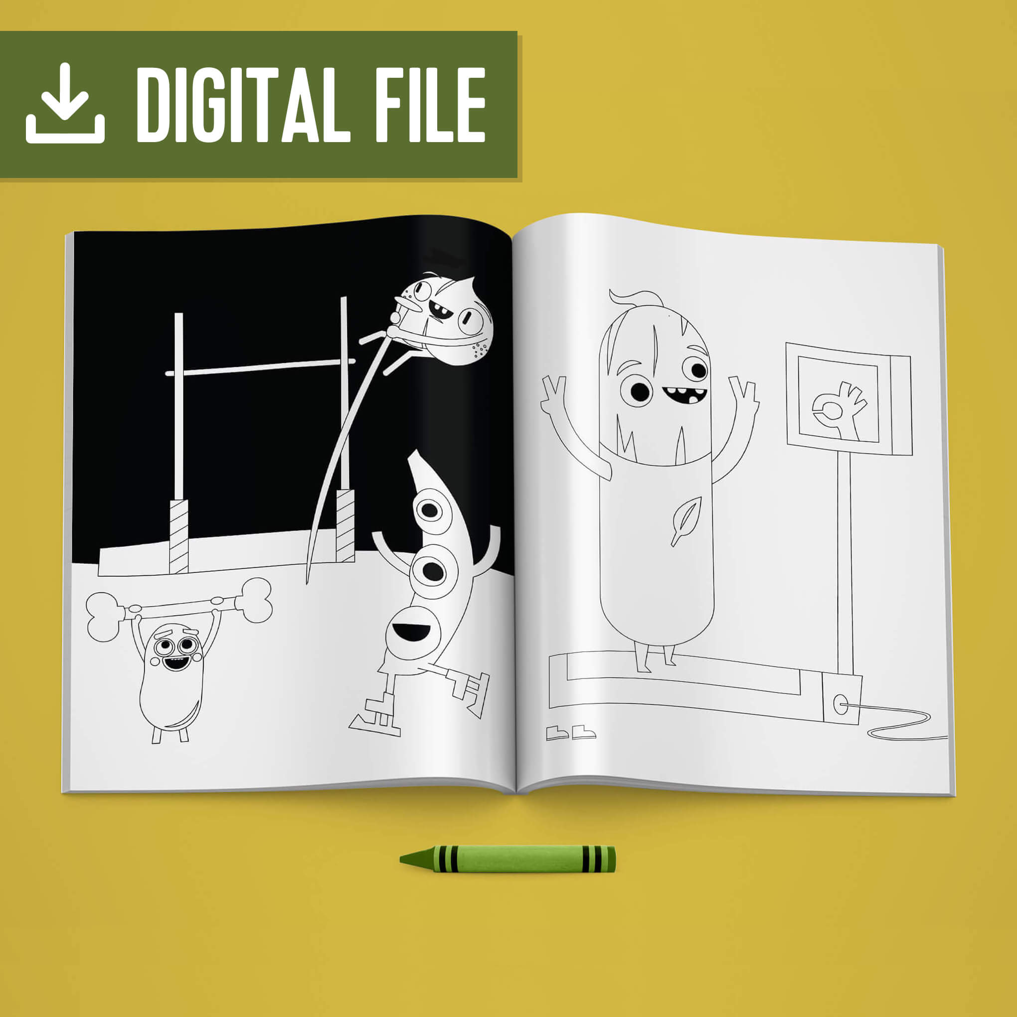 Simple Happy Kitchen's Coloring Book | Digital Download