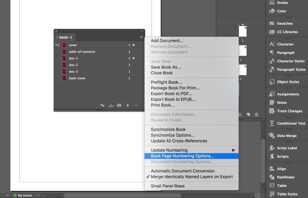 How to use the book feature in InDesign | Redokun Blog