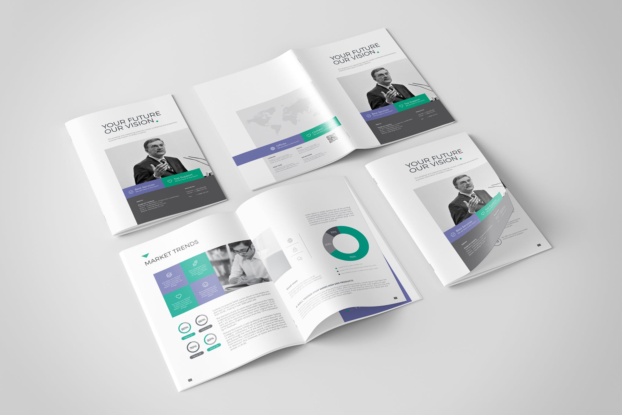 100 Fresh InDesign Brochure Templates (2024) | Redokun Blog