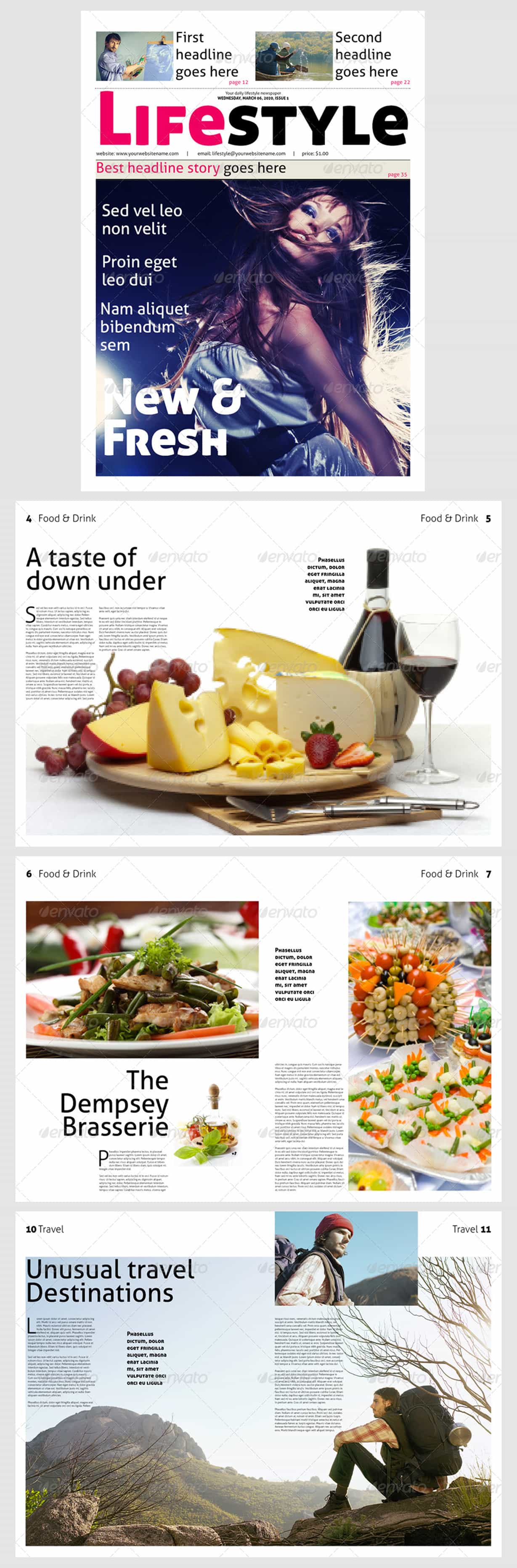30 Sleek Newspaper Templates (2024) | Redokun Blog